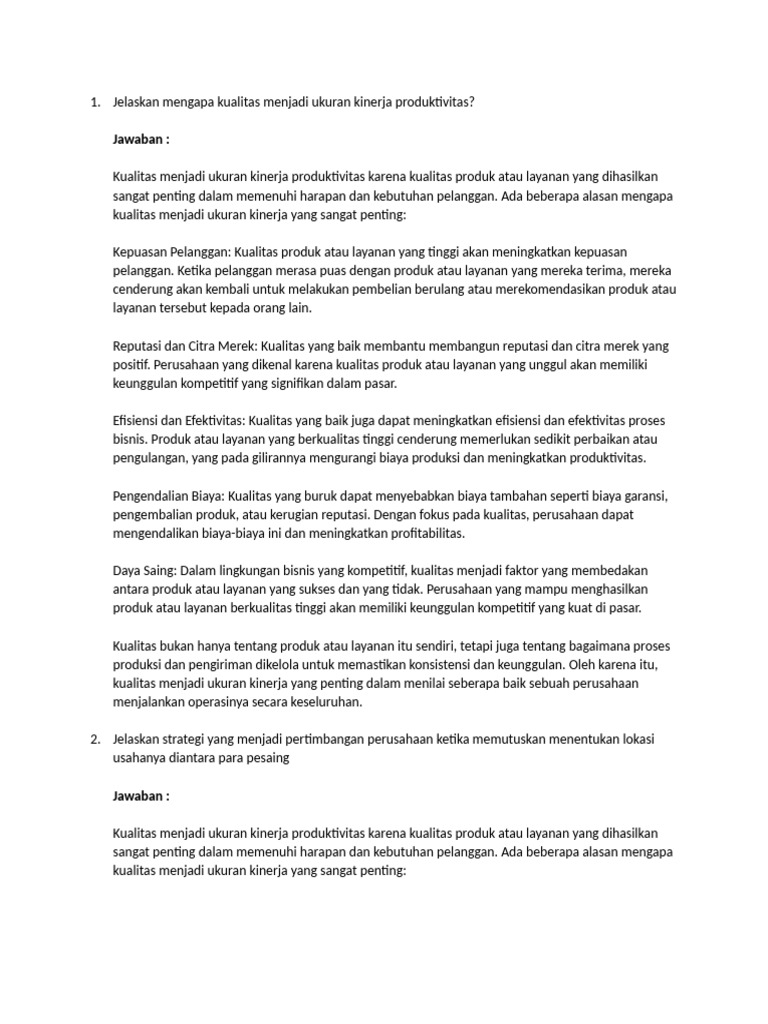 EKMA4369-Manajemen Operasi Jasa | PDF