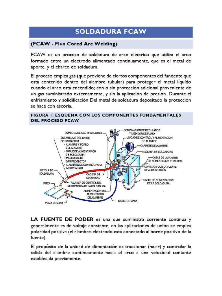 Proceso de soldadura FCAW | PDF | Soldadura | Construcción