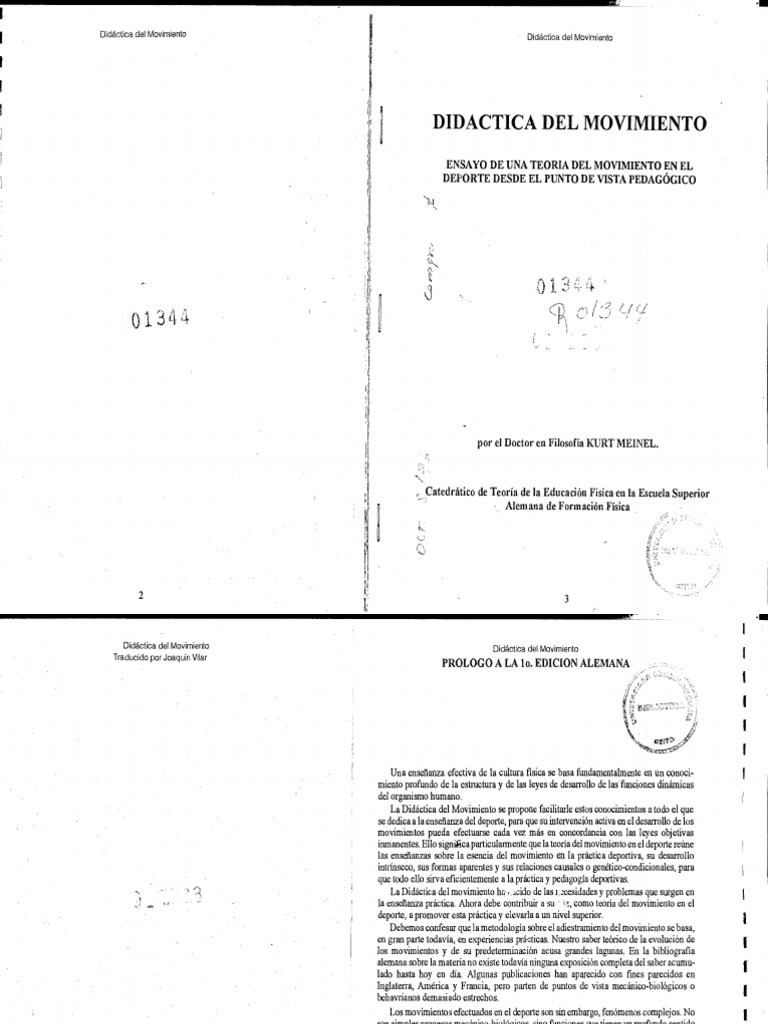 Didactica Del Movimiento | PDF