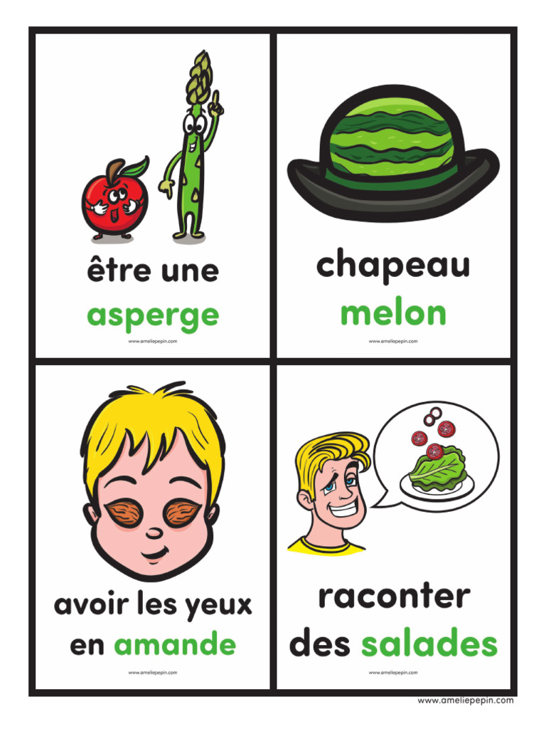 Expressions Fruits Legumes 4 | PDF