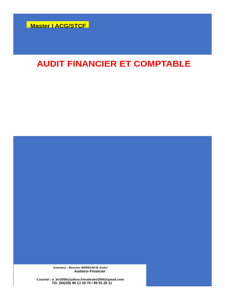 Audit Financier et Comptable: Guide Pratique | PDF | Audit | Audit financier