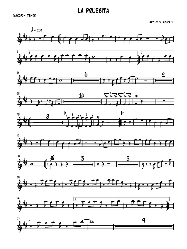 Pruebita Tenor 1 | PDF