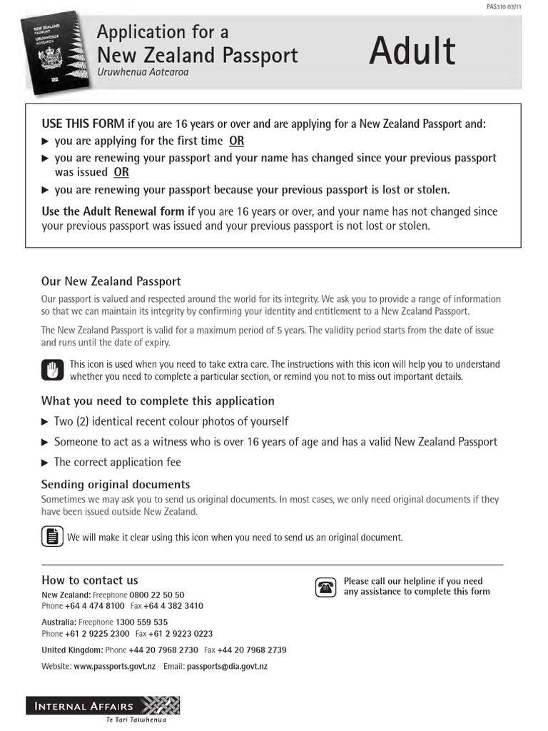 New Zealand Passport Application Guide | PDF | Photograph | Passport