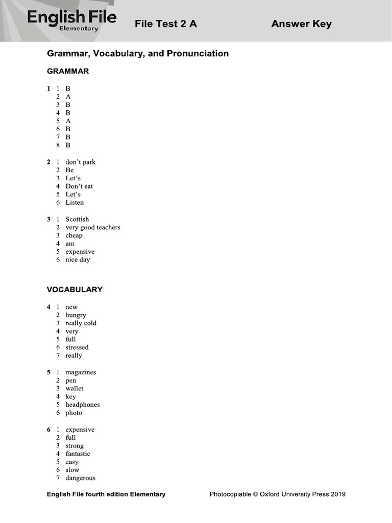 Ask File Test 2 Answer Key Pdf