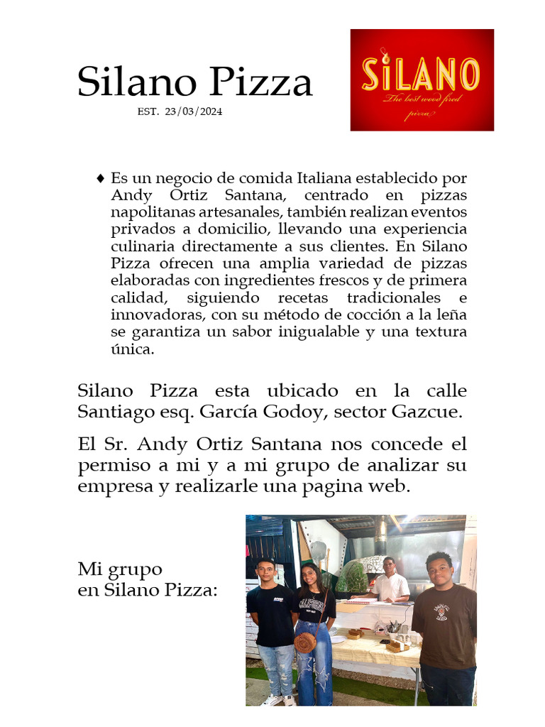 Silano Pizza Presentacion | PDF