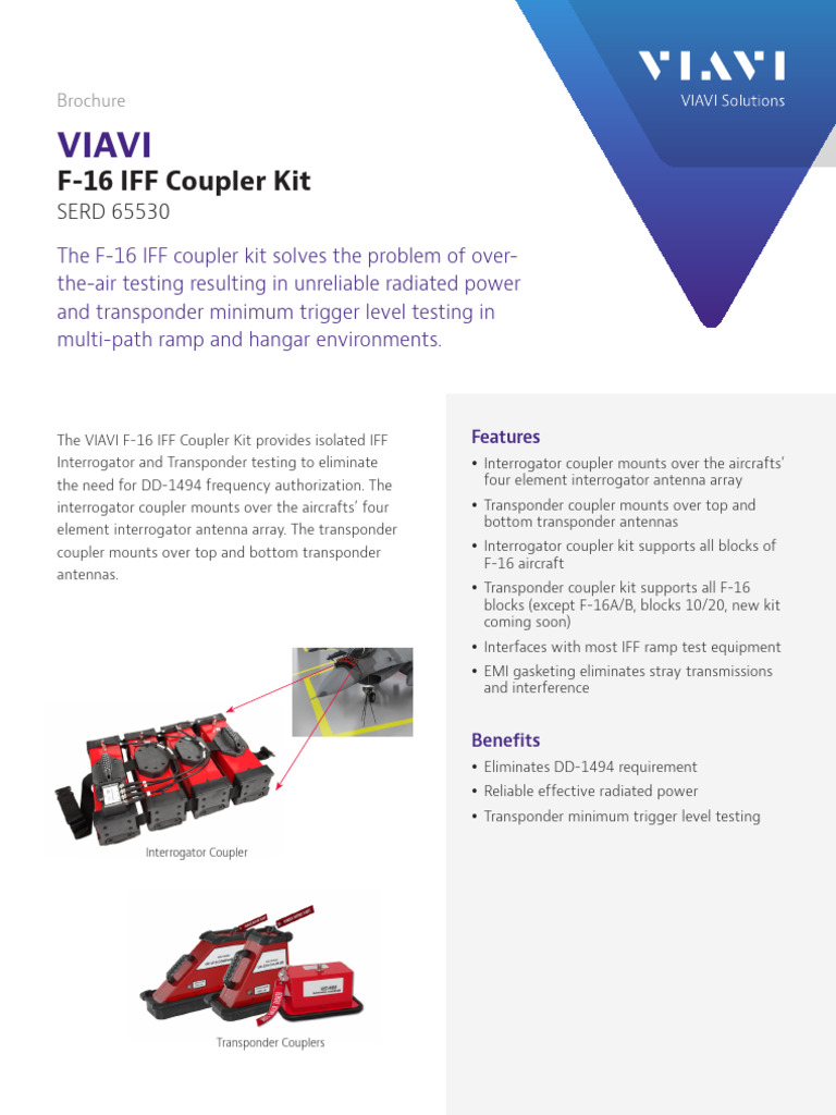 F-16 IFF Coupler-Brochure | PDF | Antenna (Radio) | Electrical Engineering