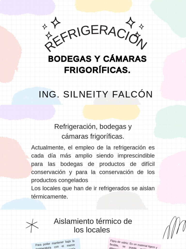 Refrigeración, Bodegas y Cámaras Frigoríficas. Ing. Sindy Falcón ...