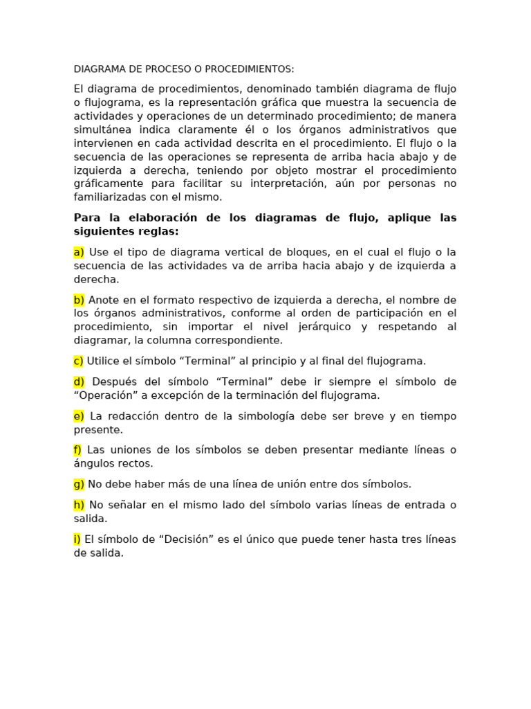 DIAGRAMA DE PROCESO O PROCEDIMIENTOS | PDF