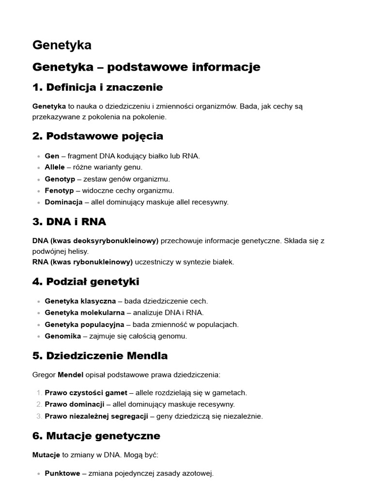 Genetyka | PDF
