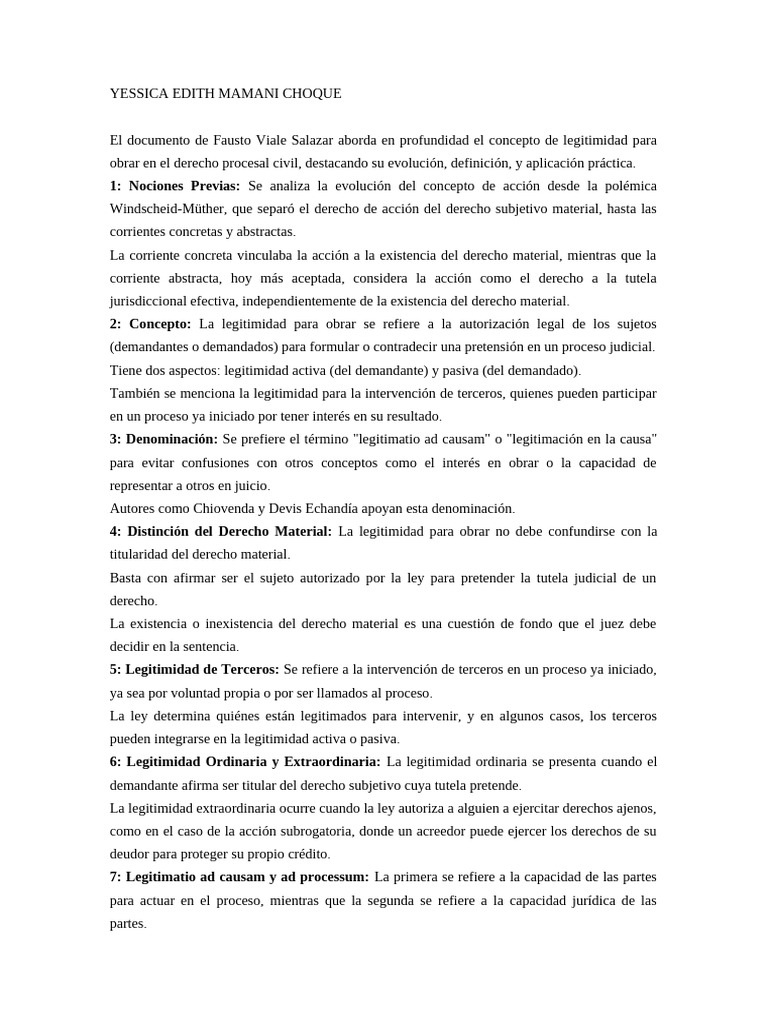 Yessica Edith Mamani Choque | PDF | Ley procesal | Demanda judicial