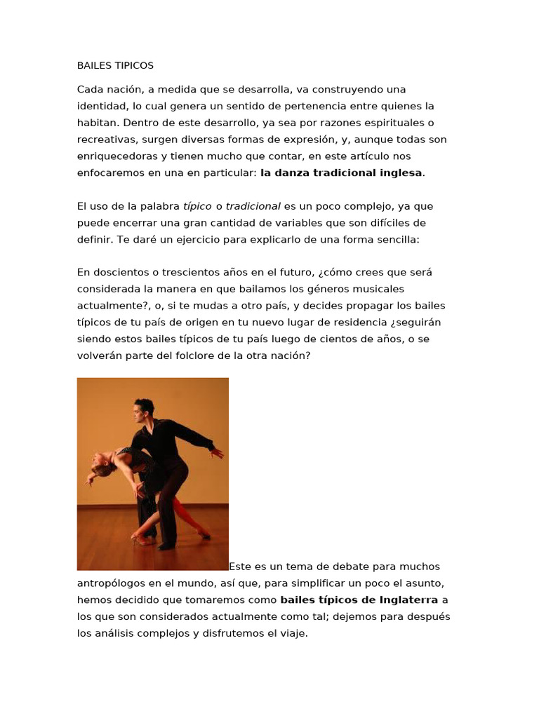 BAILES TIPICOS | PDF