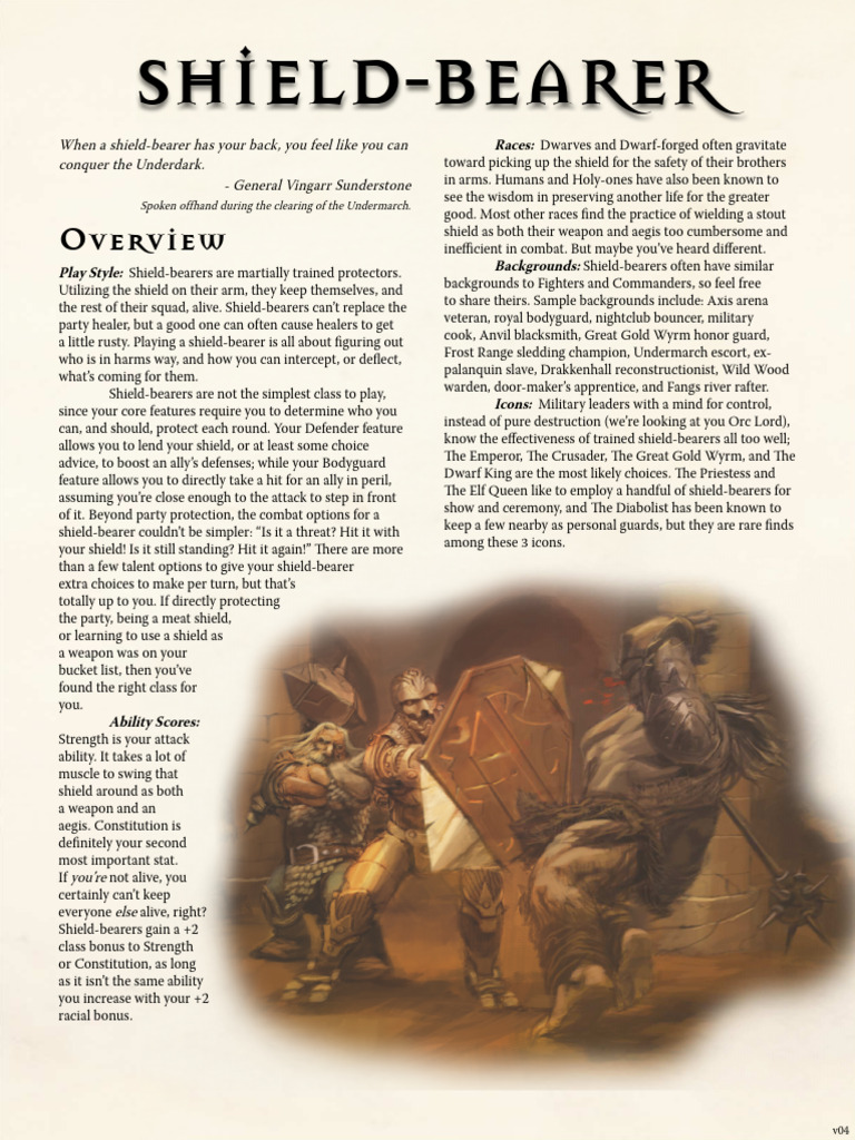 Shieldbearer Class by PaulZ | PDF