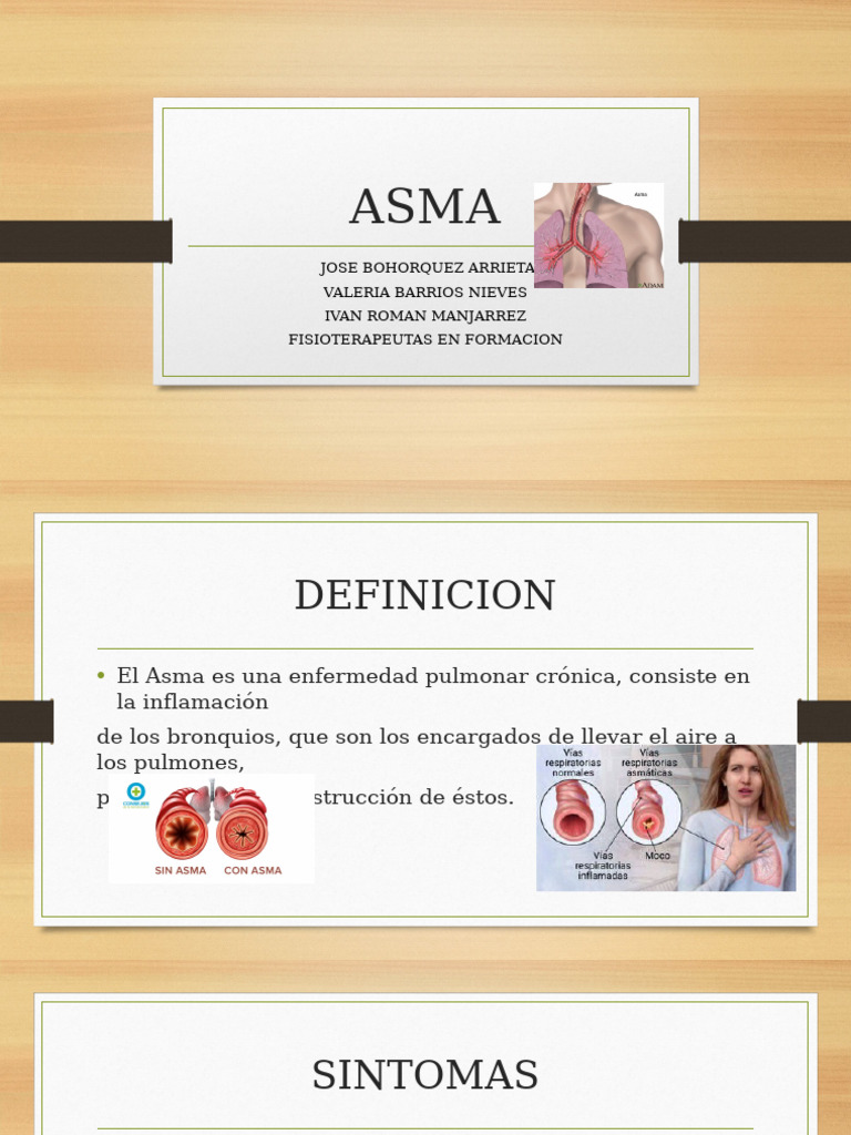 Asma Diapositivas | PDF | Asma | Medicina CLINICA