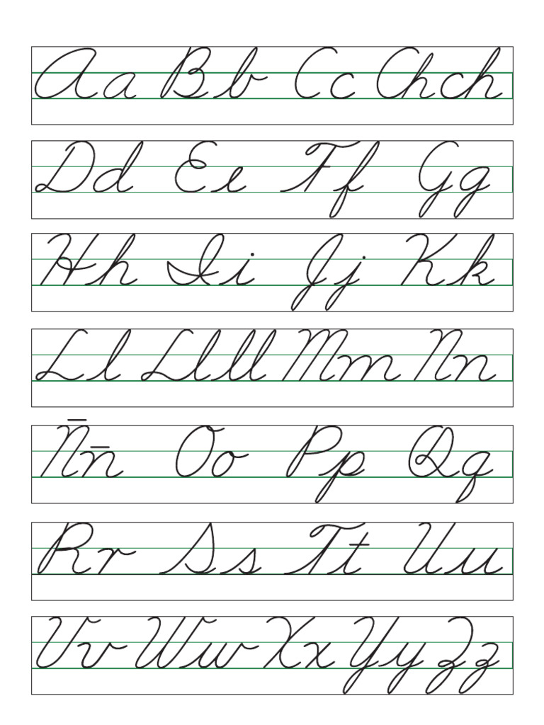 Abecedario Cursiva | PDF