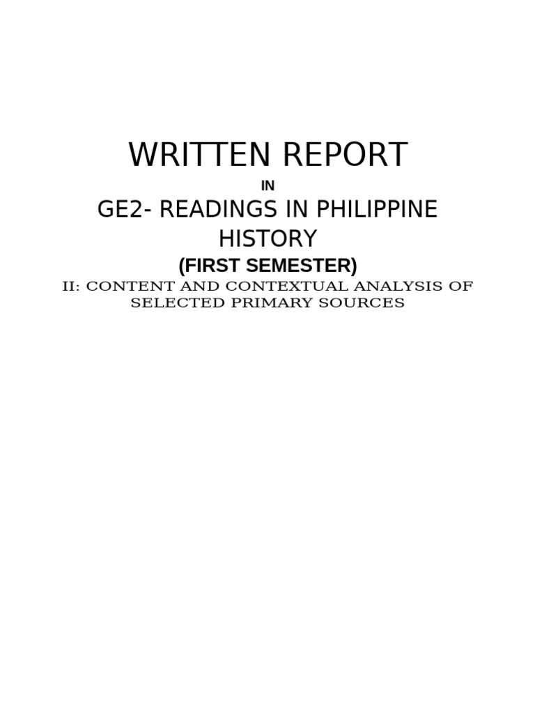 Group1 Written Report RPH | PDF | Philippines