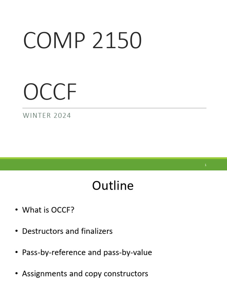 06 COMP2150 OCCF Complete | PDF | Parameter (Computer Programming ...