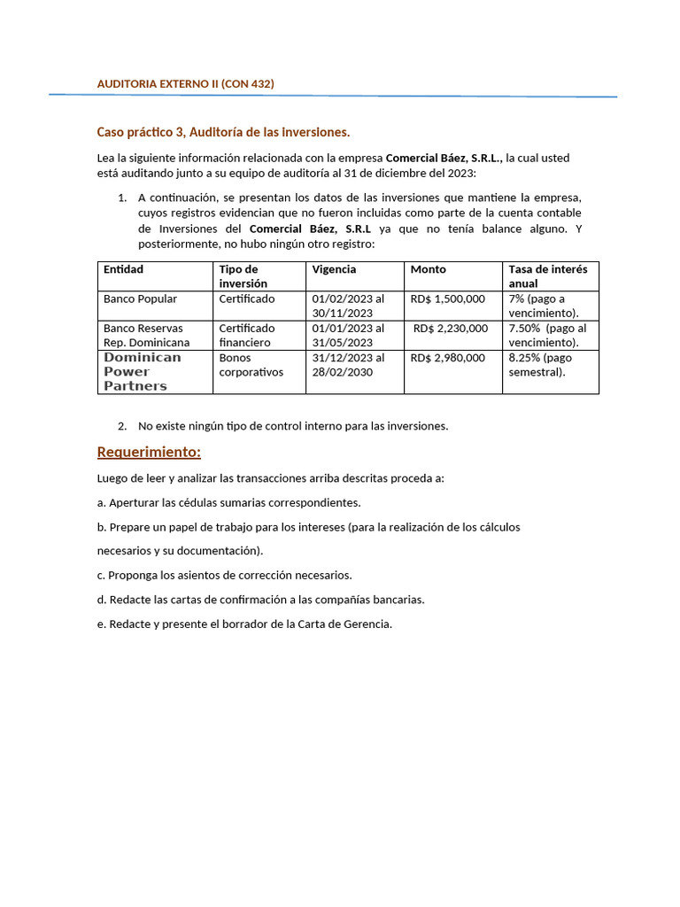 Caso Prã Ctico - 2024-1 | PDF
