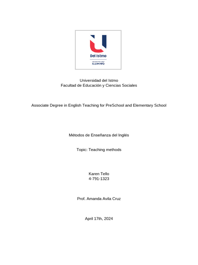 Comparing English Teaching Methods | PDF | Language Education ...