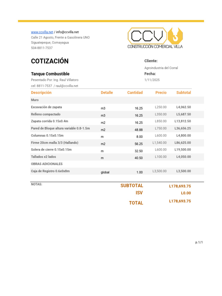 CCV 2025 - Tanque Combustible | PDF
