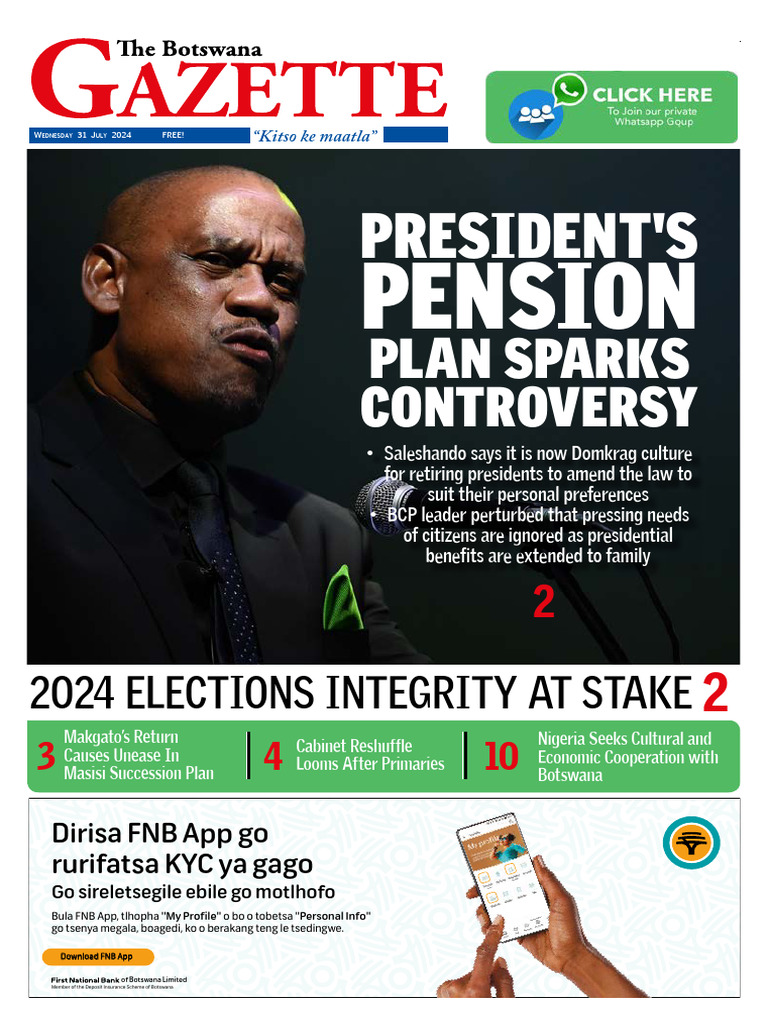 31_JULY_24[1]THE BOTSWANA GAZETTE | PDF | Elections | Botswana