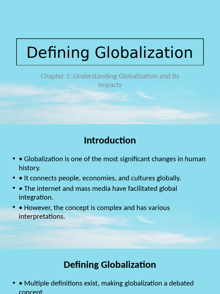 Defining Globalization Presentation | PDF