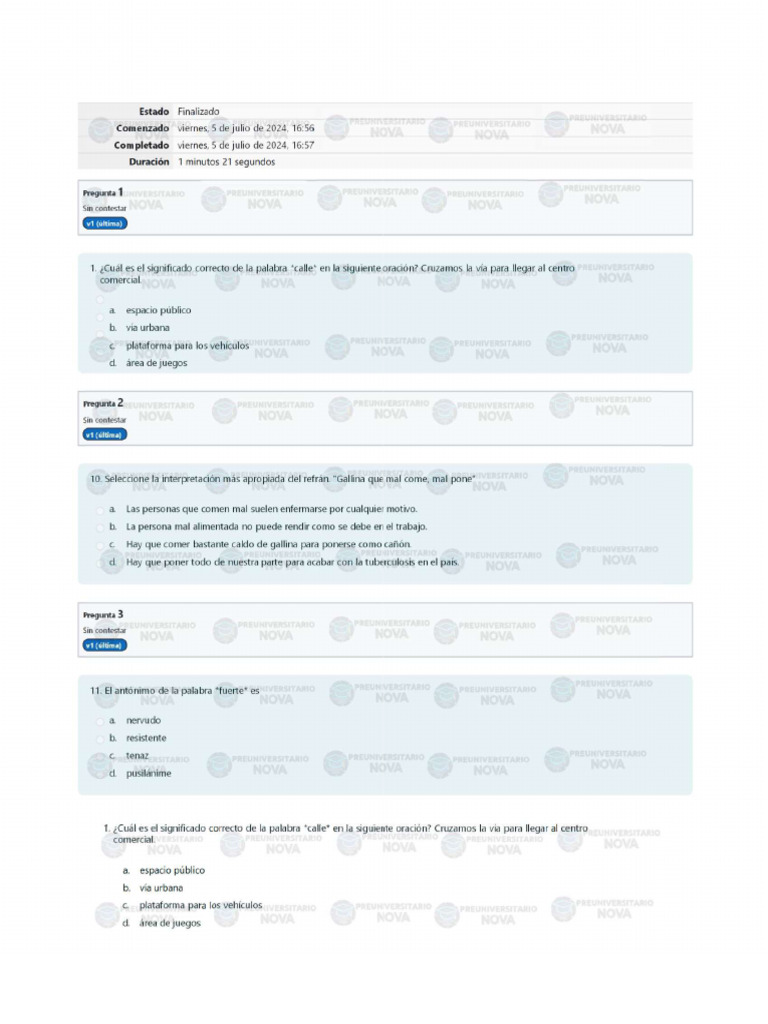 Preguntas NUEVO Simulador GRATUITO UCE 2_ Aula NOVA Virtual | PDF