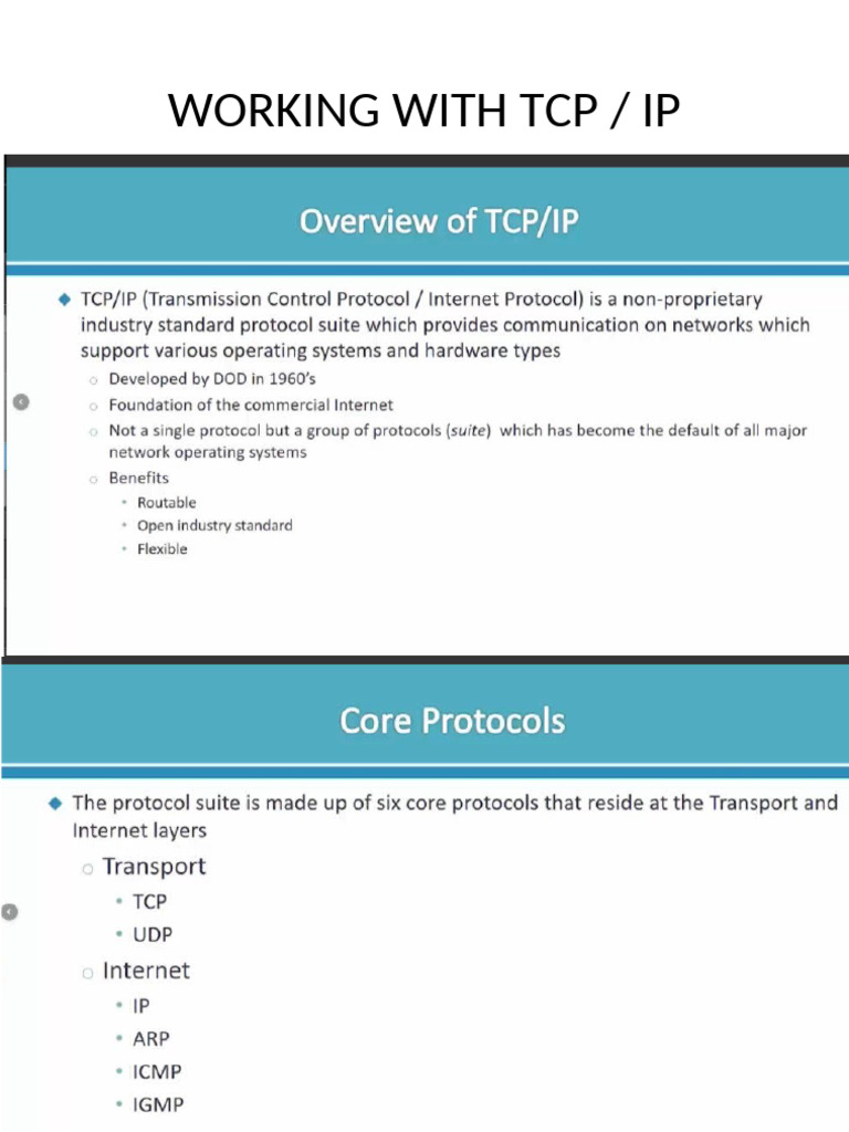 Tcip Protocols | PDF