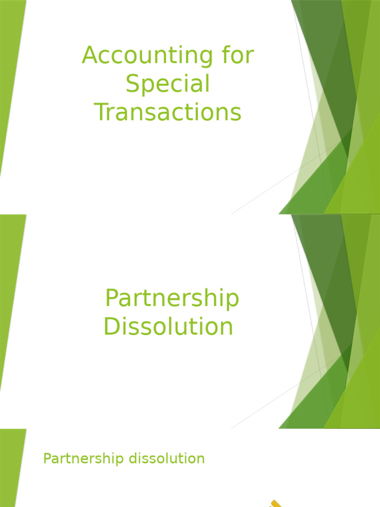 3 Partnership Dissolution | PDF | Partnership | Book Value