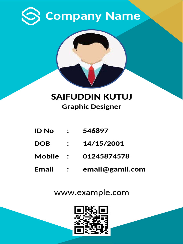How To Create A Modern ID Card Template Using Microsoft Word | PDF
