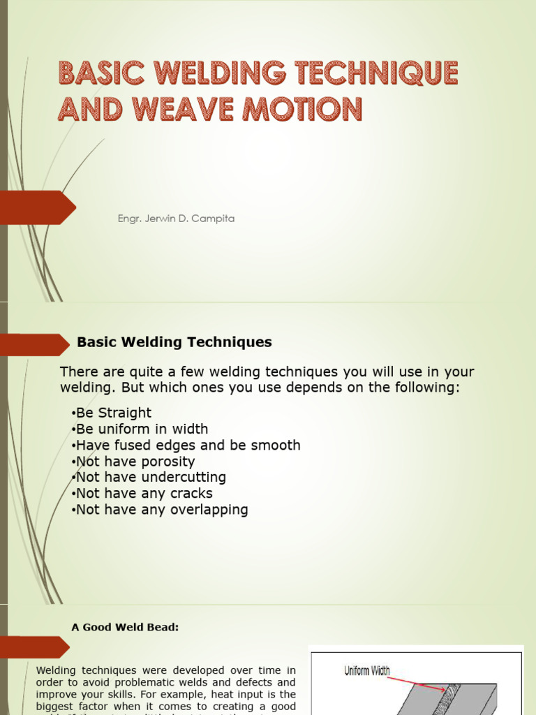 9 Smaw Common 6 Welding Weave Motion and Electrode | PDF