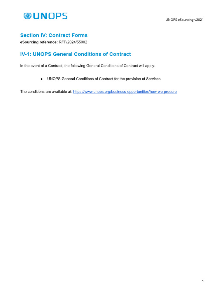 RFP - 2024 - 55002 - Section - V - Contract Forms | PDF