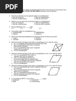 Properties of Parallelograms Worksheet | PDF | Rectangle | Geometry