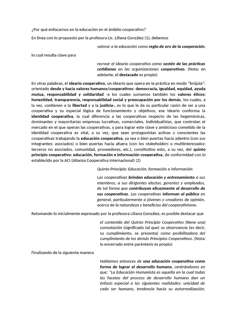 Borrador Respuesta Al Pte Coop Urquiza | PDF | Maestros | Cooperativa