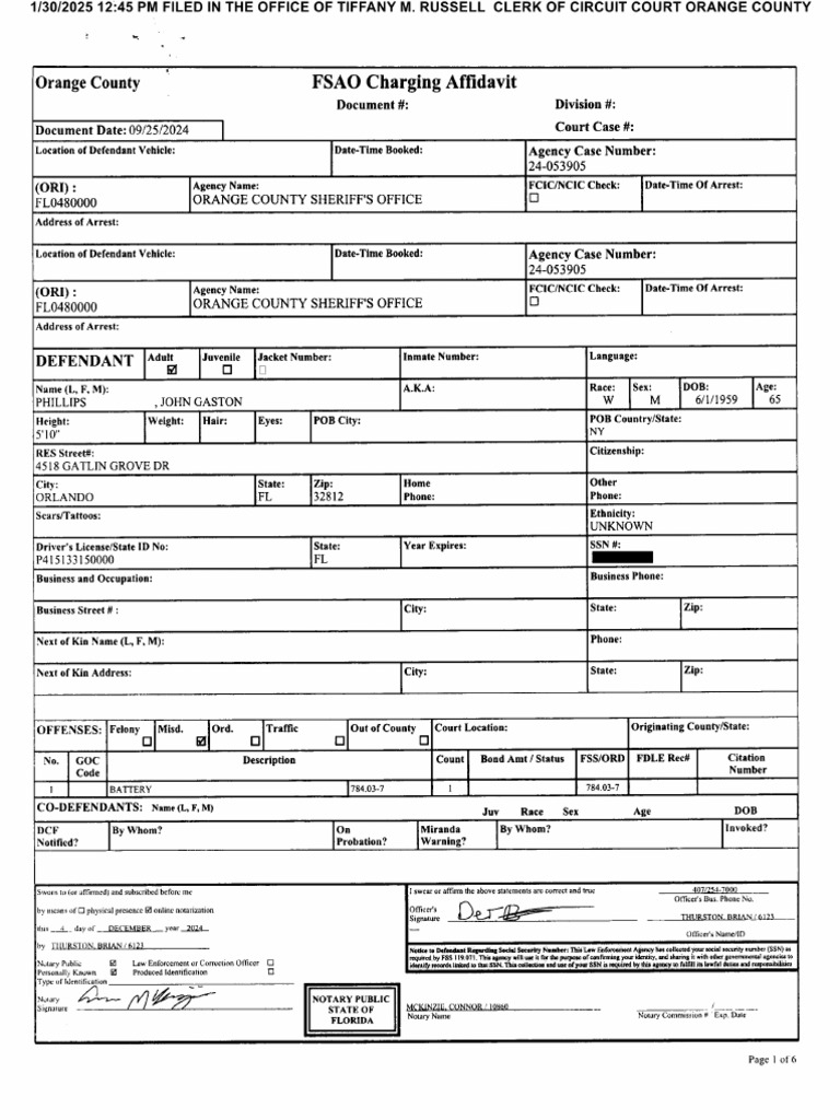 John Phillips Charging Affidavit | PDF | Witness | Common Law