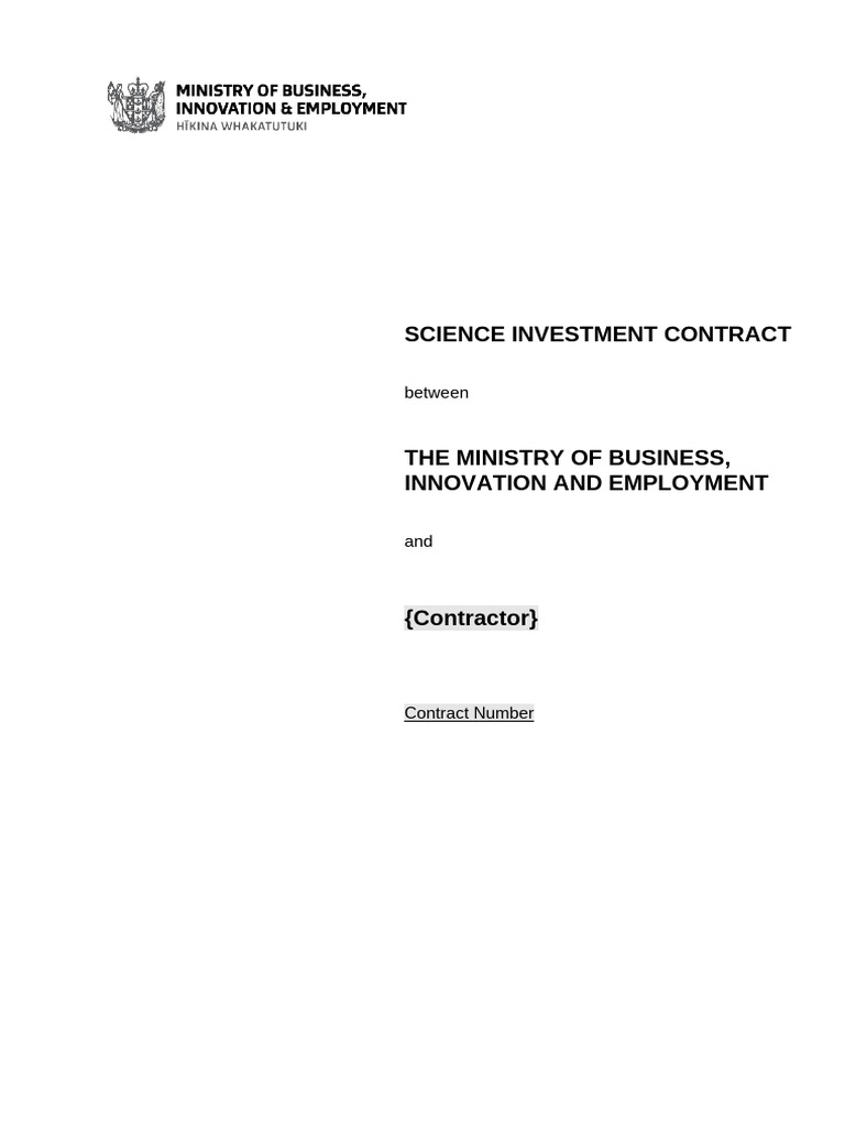Science Investment Contract Template 2025 | PDF | Breach Of Contract ...