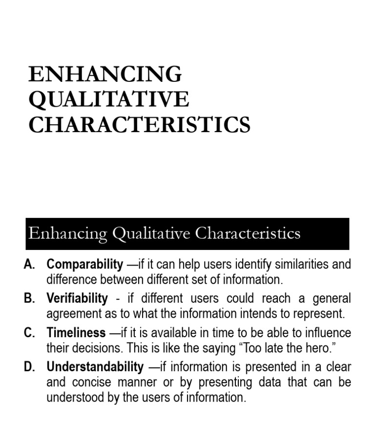 Enhancing Qualitative Characteristics | PDF