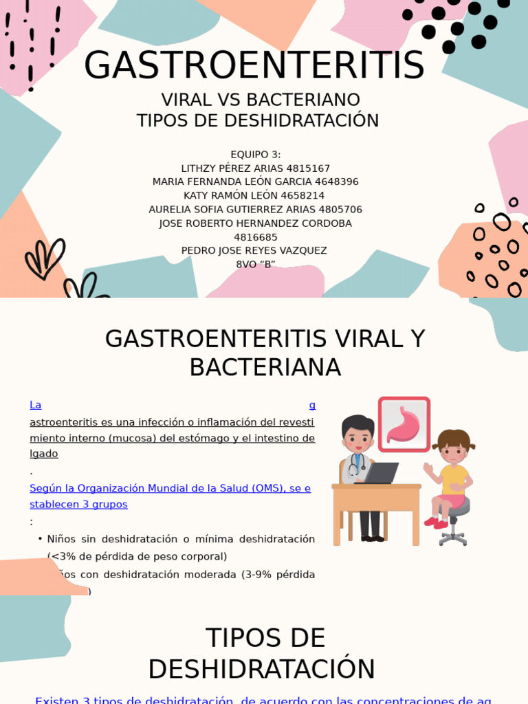 Gastroenteritis: Viral, Bacteriana y Deshidratación | PDF | Diarrea ...
