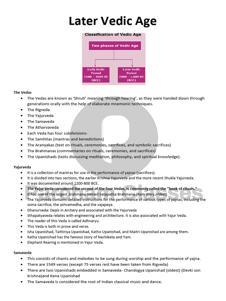 Later Vedic Age | PDF | Vedas | Upanishads