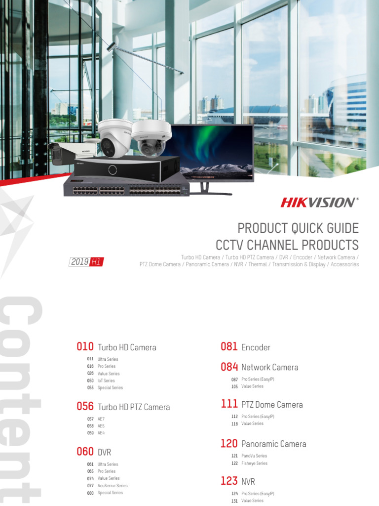 Product Quick Guide 2019 H1-CCTV Channel Products | PDF | Camera | Imaging