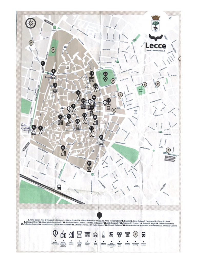 Mapa - Carta Città Di Lecce | PDF