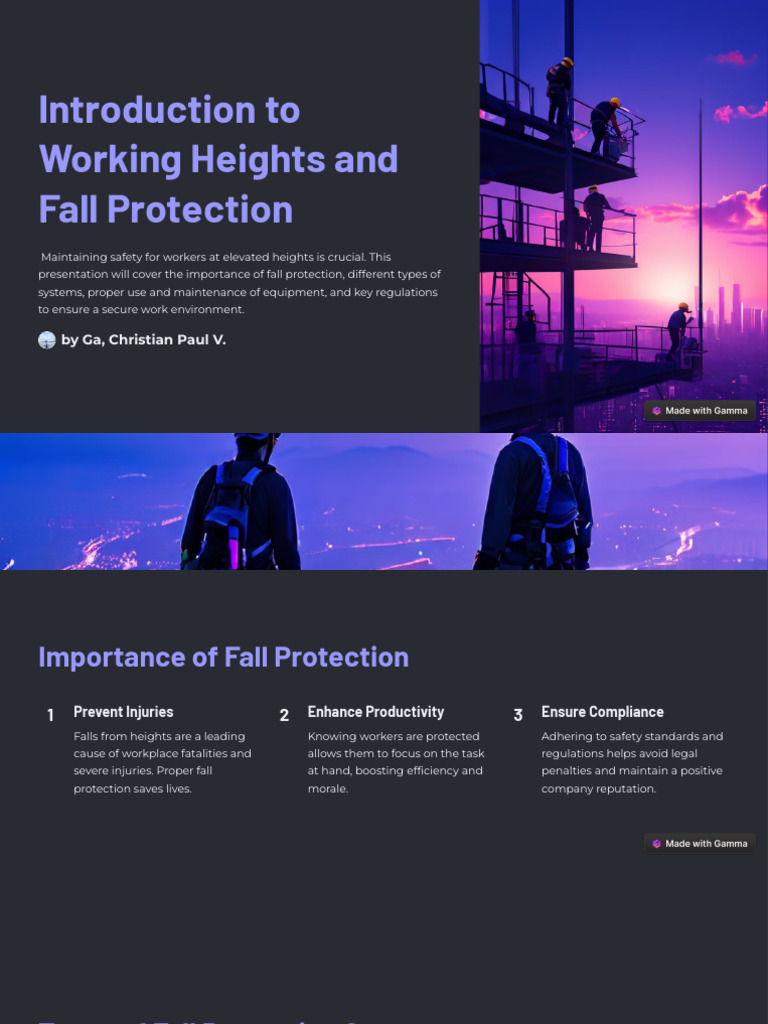 Working Heights and Fall Protection Drafts GA | PDF | Risk | Risk ...