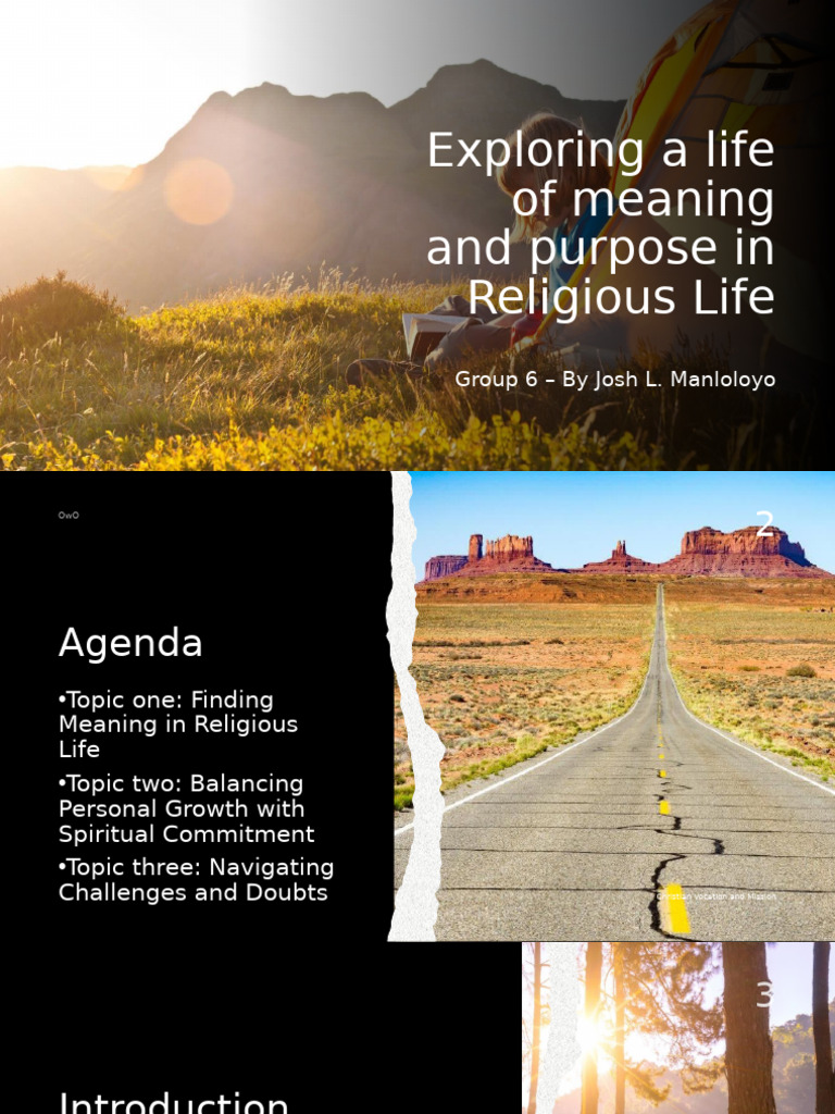 Exploring A Life of Meaning and Purpose in Life | PDF | Prayer ...