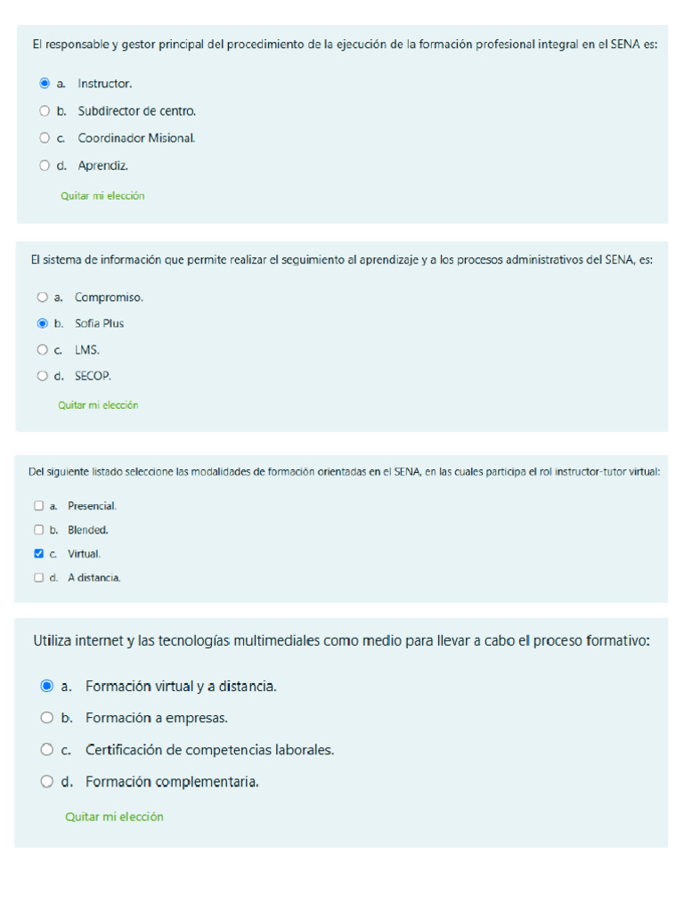 05A. AA1-EV01 Evaluación - SOFIA Plus y El Rol Del Instructor | PDF