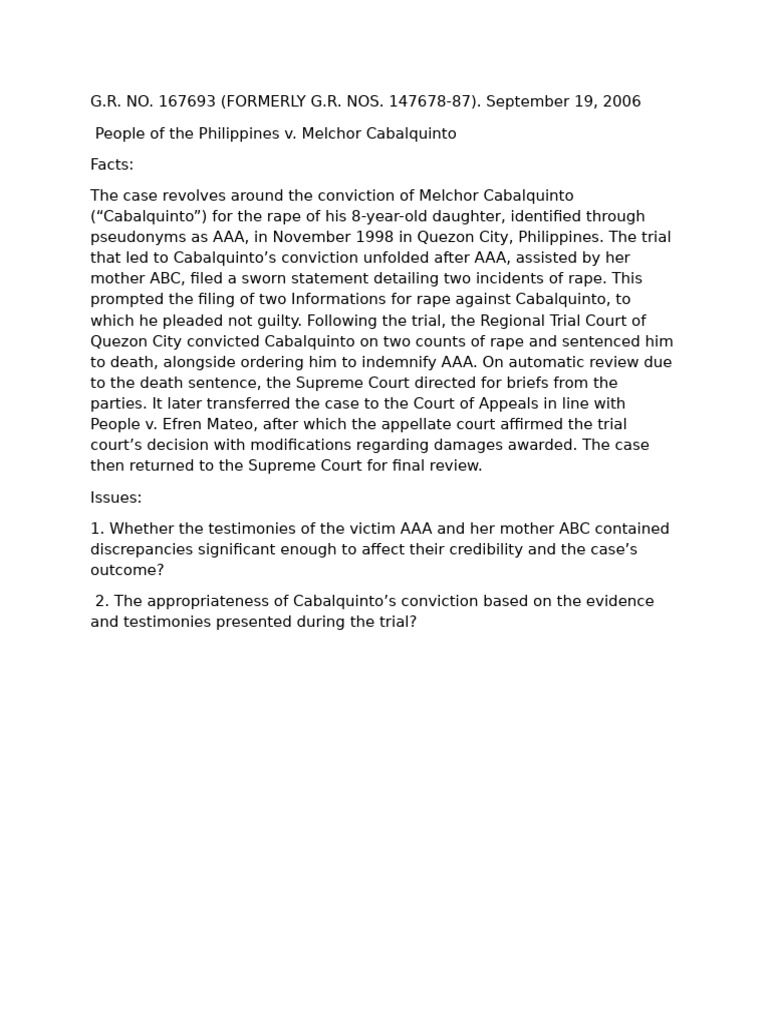 Cases in RA 7610 Final | PDF | Rape | Crimes