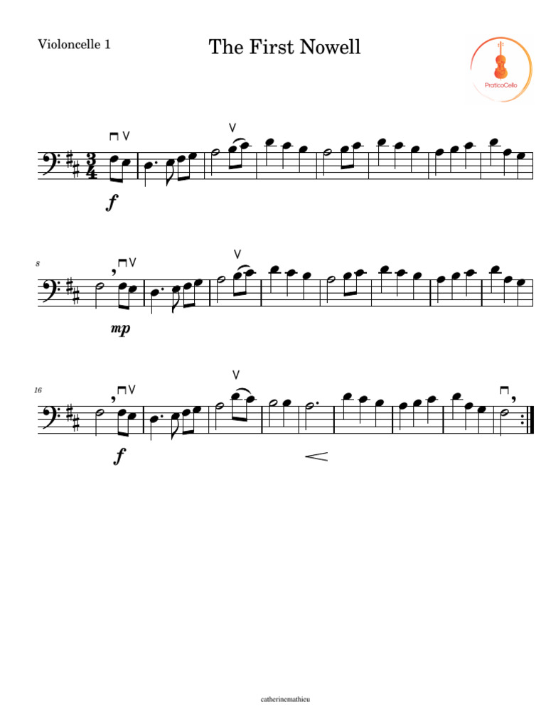 The First Nowell - Violoncelle 1 | PDF