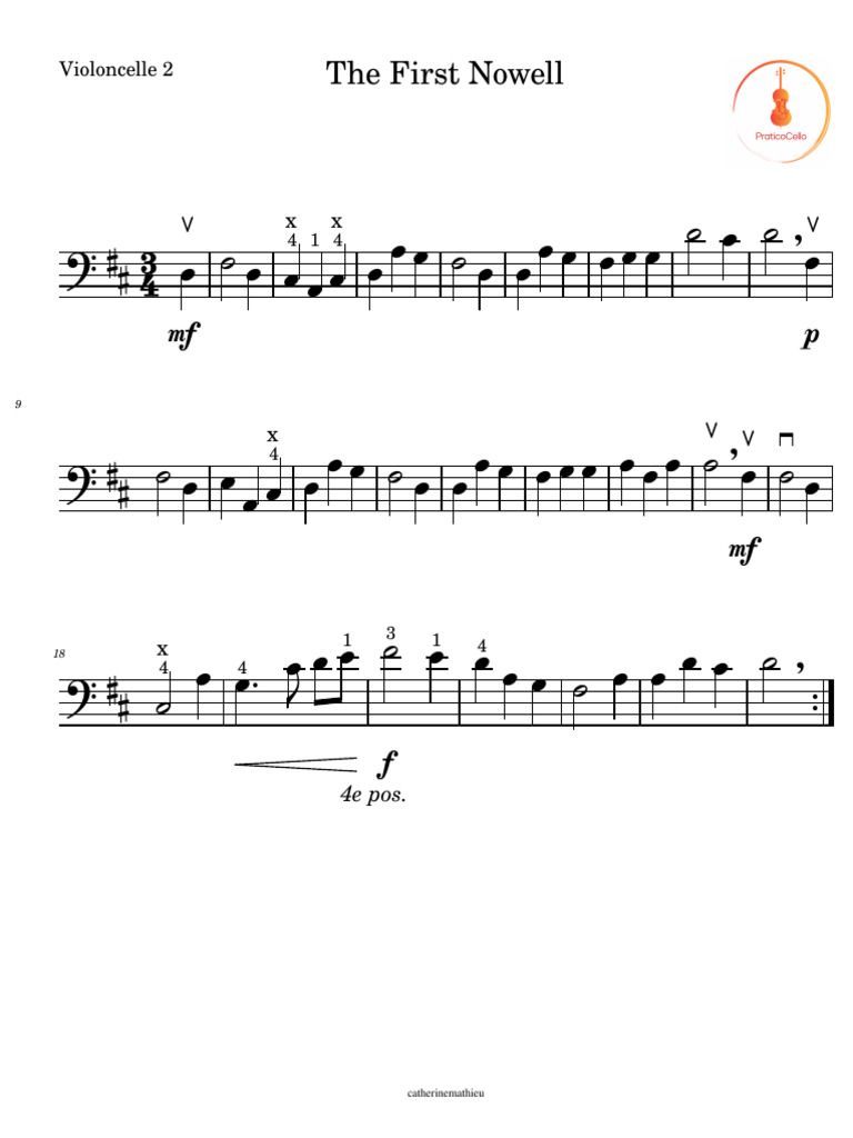The First Nowell - Violoncelle 2 | PDF