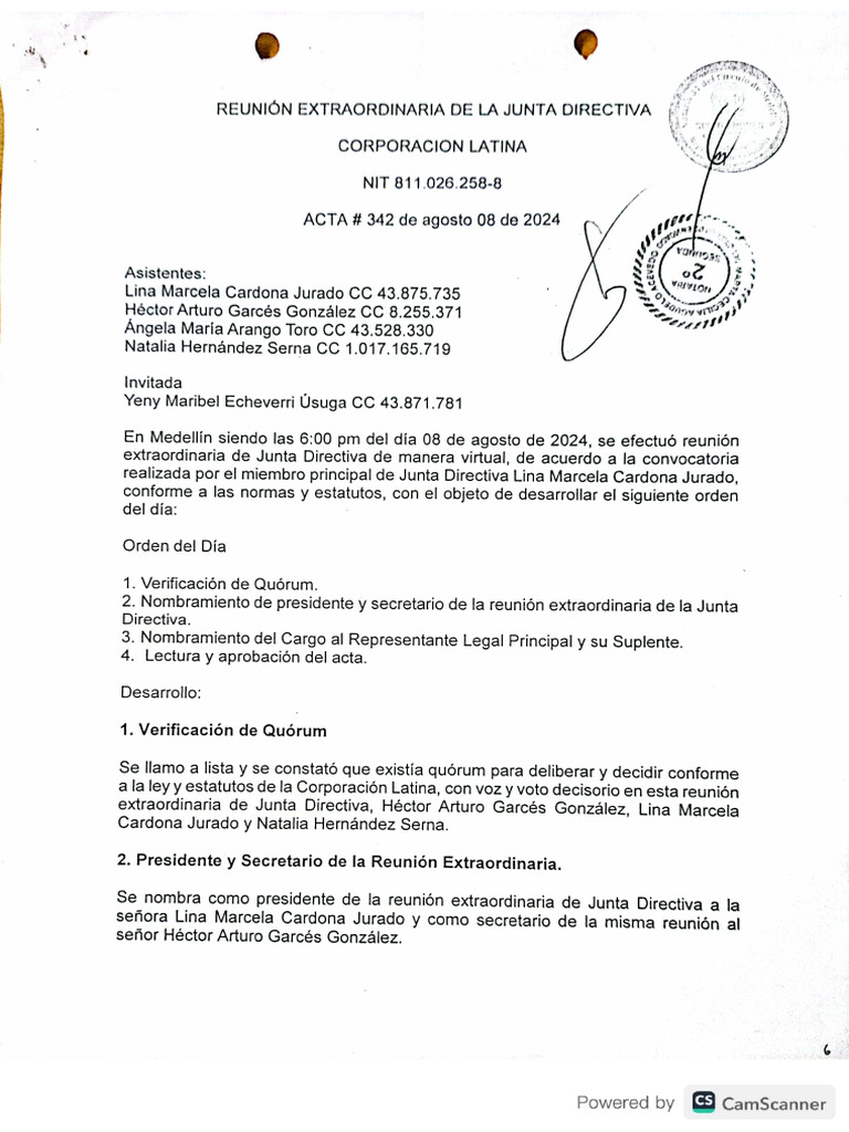 Acta 342 Nombramiento RL | PDF