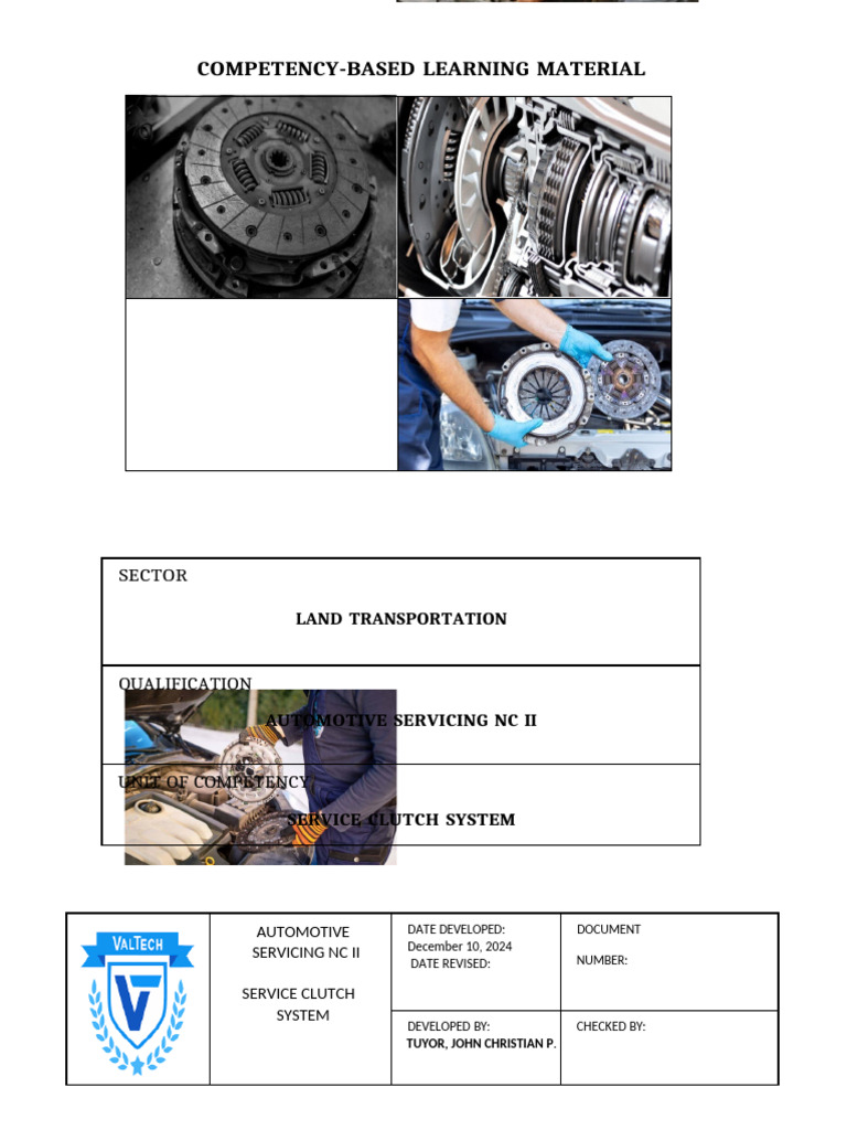 TUYOR CBLM CLUTCH System | PDF | Clutch | Manufactured Goods