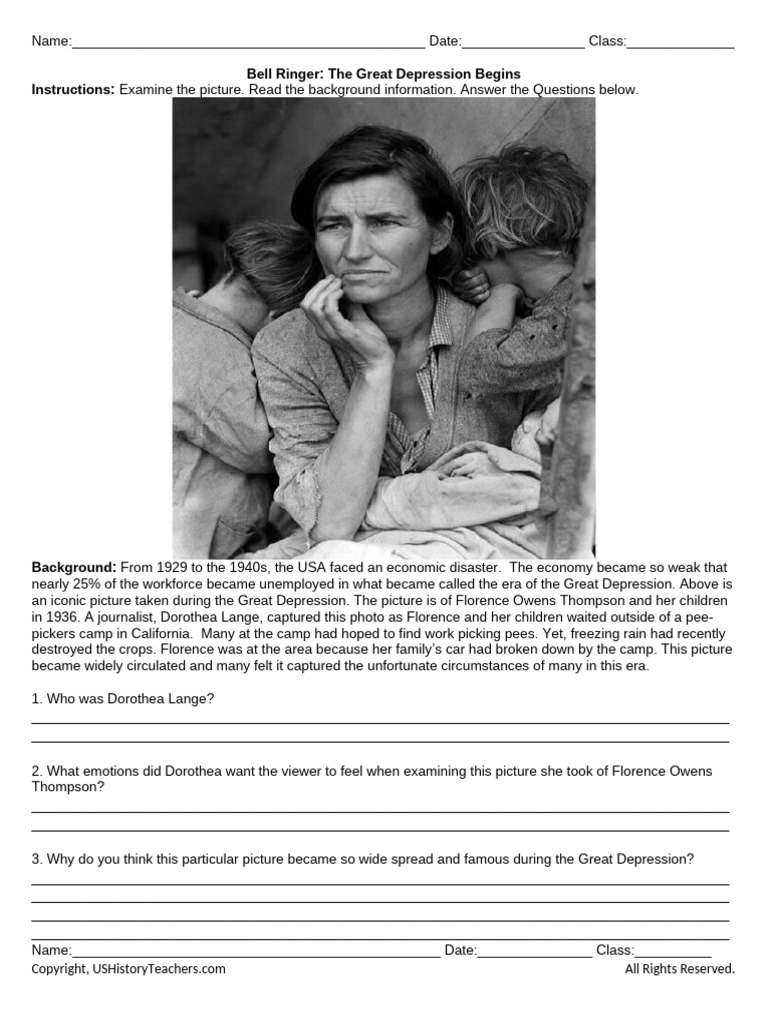 Great Depression Assignment | PDF | Great Depression | Stock Market