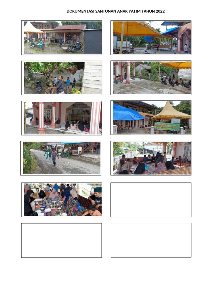Dokumentasi Santunan Anak Yatim Tahun 2022 | PDF